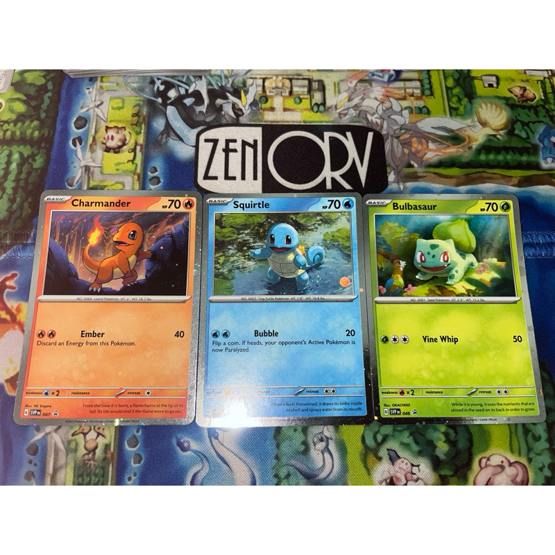 151 Holo Kanto Starters Swirl Promo Charmander Squirtle Bulbasaur ...