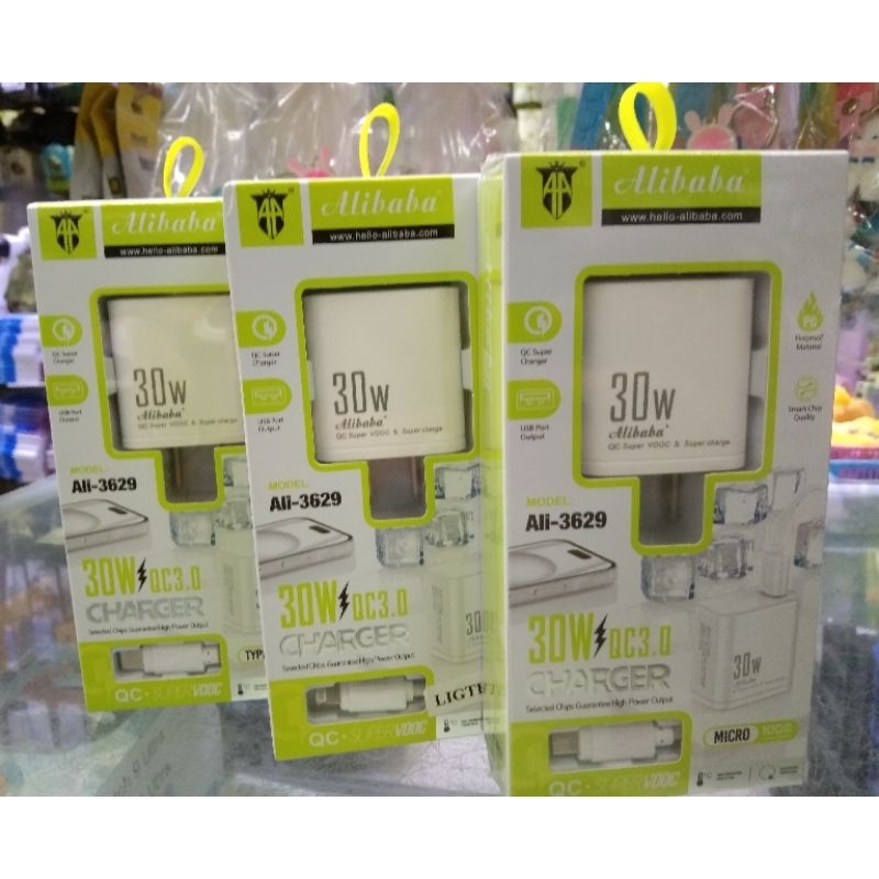 Alibaba Ali-3629 30w QC Super Vooc Super Charger Android Typec IOs ...
