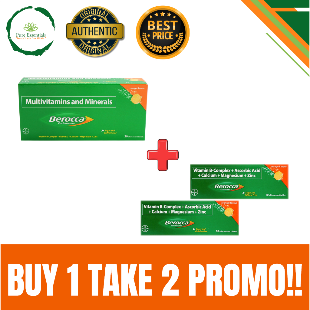 BEROCCA Performance Multivitamins + Minerals Effervescent Tablets ...