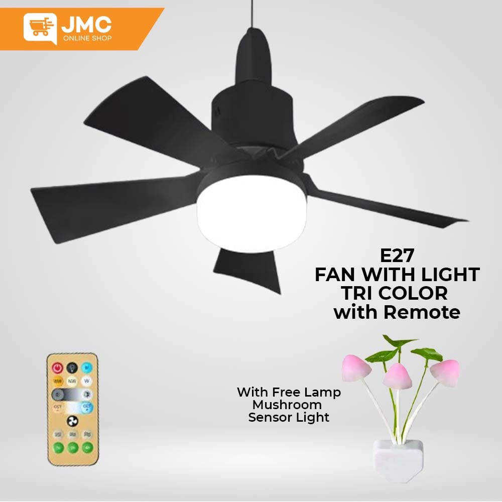 JMC LED 30W E27 Base Ceiling Fan With Light Remote Control Dimmable ...