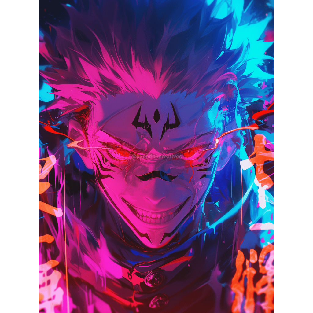 Sukuna Metal Print | HD Anime Wall Art | Premium Metal Poster | Jujutsu ...