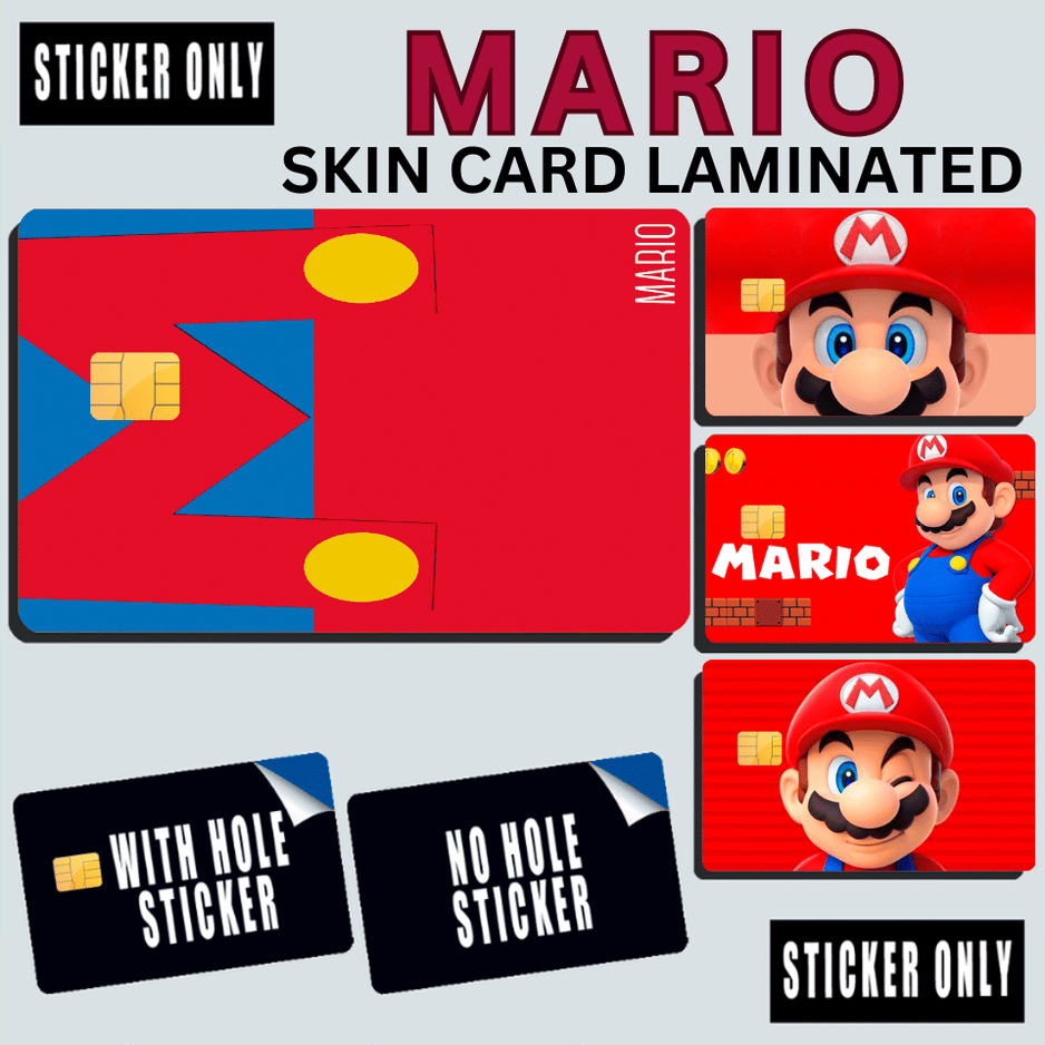 MARIO - STICKER SKIN CARD FOR ATM, CREDIT, DEBIT , BEEP CARD | Shopee ...
