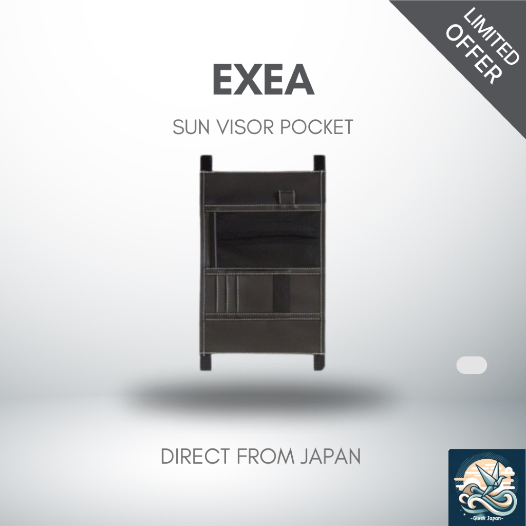 Exea Car Interior Storage - Sun Visor Pocket Black EH-178 [Direct from Japan] | Shopee Philippines