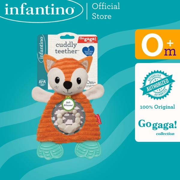 INFANTINO Go Gaga Cuddly Teether - Fox (BPA-Free) | | 0 months+ ...