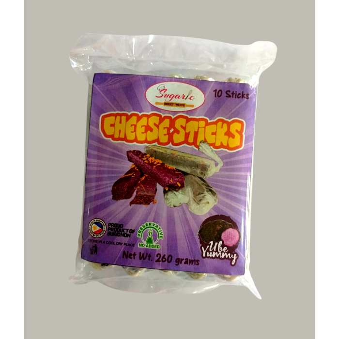Sugaric Sweet Treats - Cheese Sticks - Ube Yummy (260g | 10 sticks ...