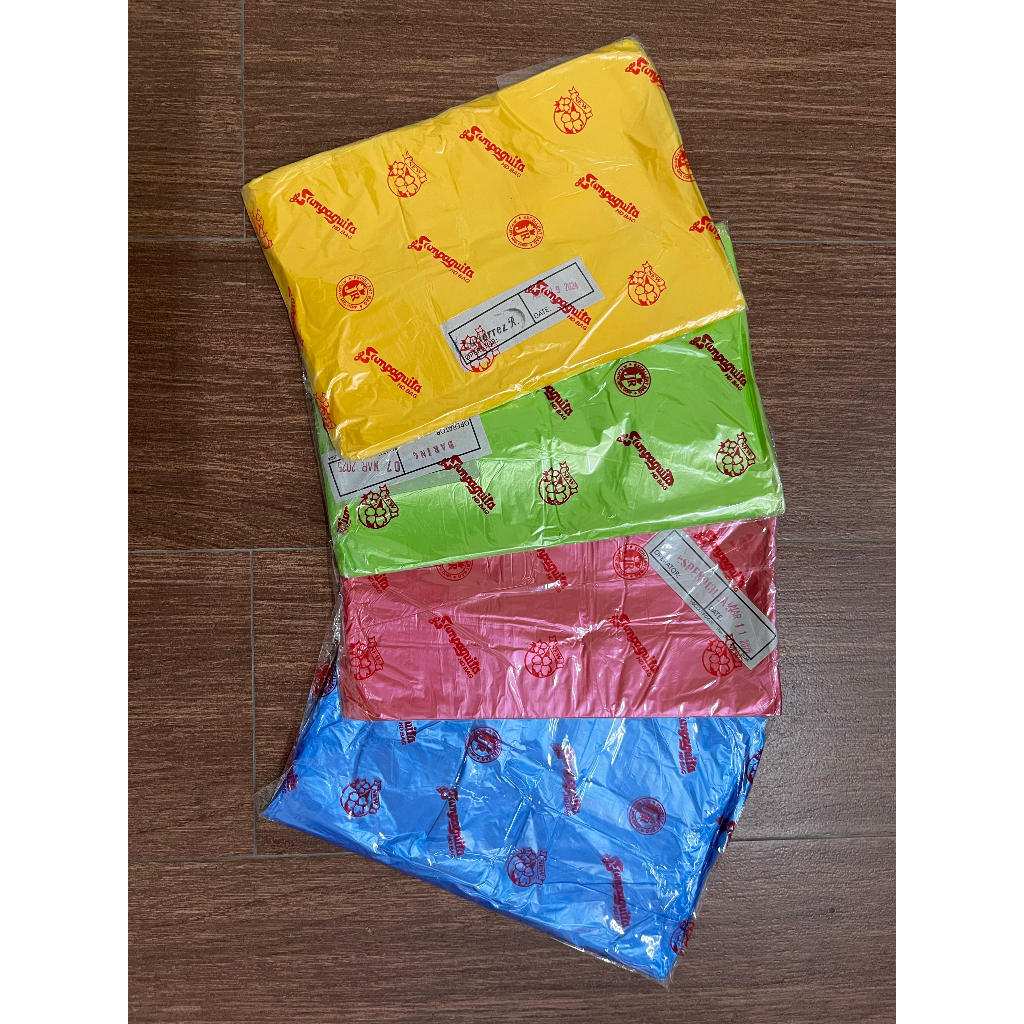 PER PACK 8x11 Sampaguita Colored Red / Yellow / Green / Blue Plastic ...
