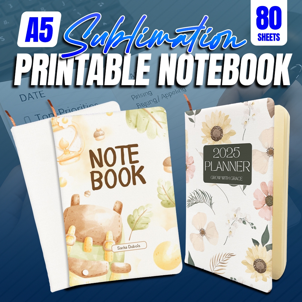 Sublimation Printable Notebook A5 Size White Cover (80 sheets) | Shopee ...