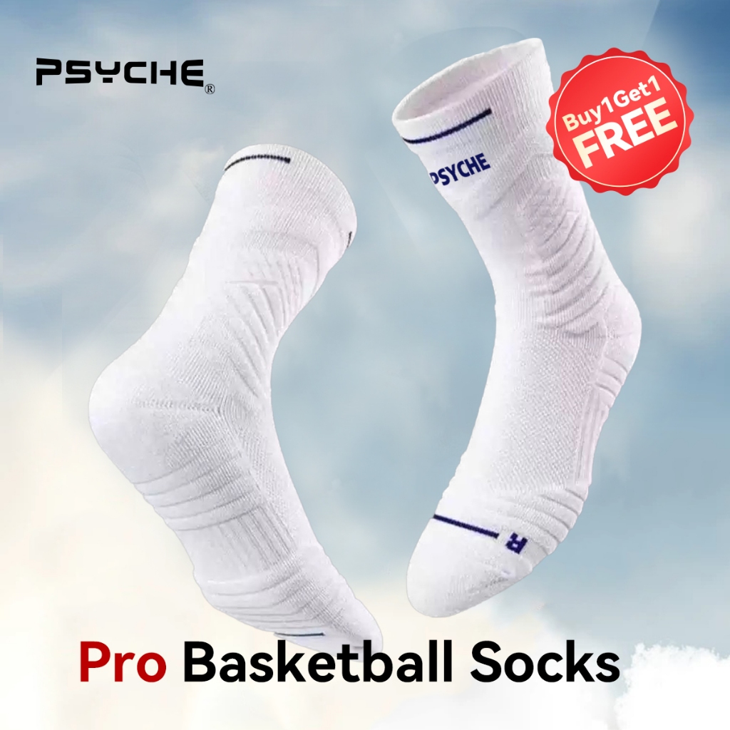 Buy 1 Take 1 PSYCHE Socks Basketball Men Kids Towel Bottom Non-Slip ...
