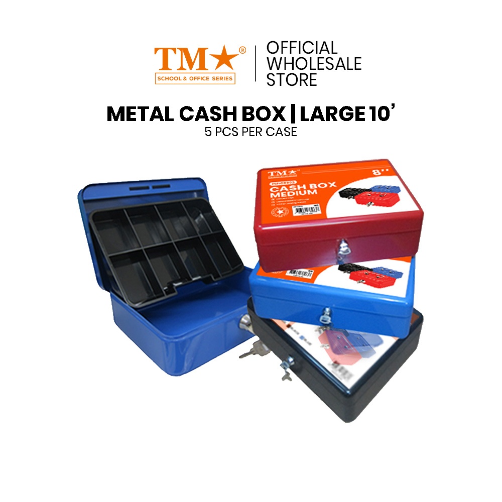 TM | 10 pcs Cash Box Metal Coin Tray Demountable Large 10 Inches (TM ...