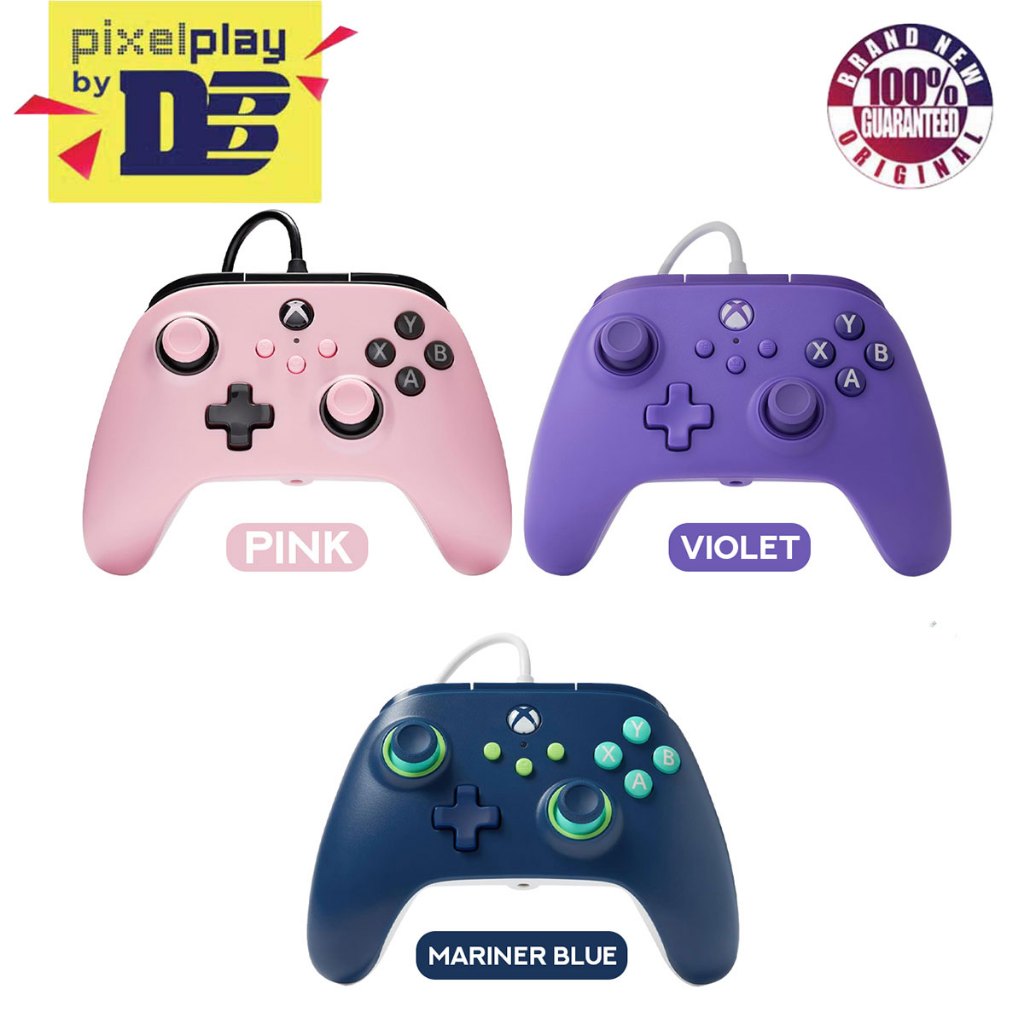 PowerA Wired Controller for Xbox (Pink, Violet, Mariner Blue) | Shopee ...