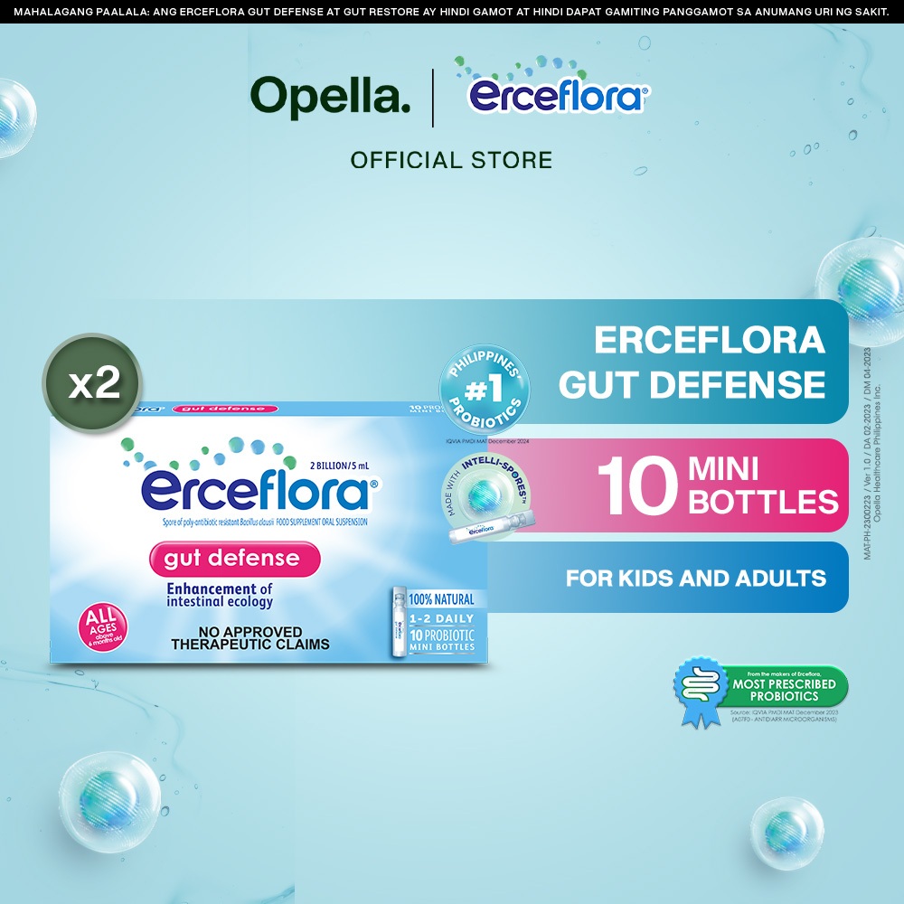 Erceflora Gut Defense Probiotic Supplement 10 Mini Bottles x 5ml - For ...