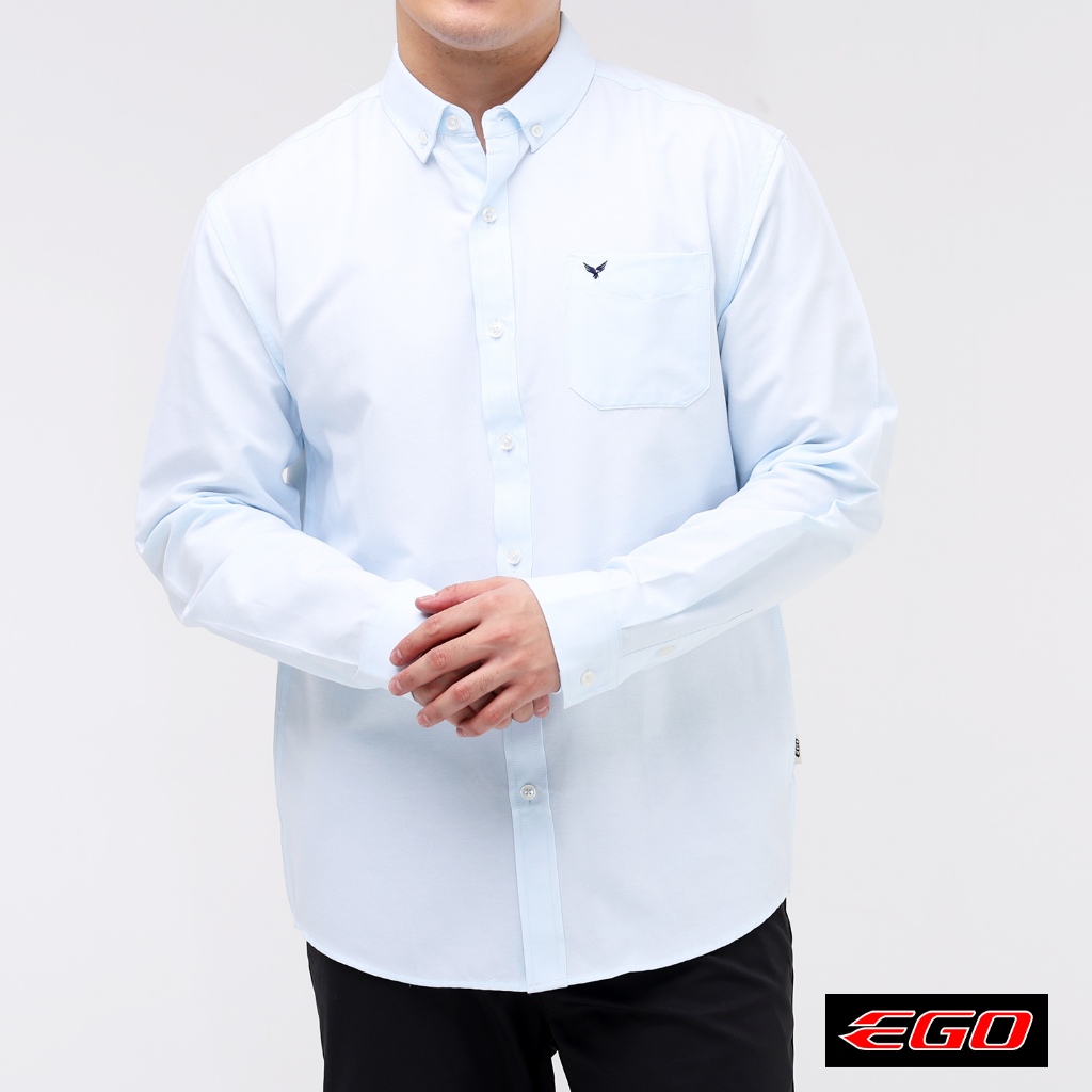 Ego Woven Oxford Polo Long Sleeves EMT04-0822 | Shopee Philippines