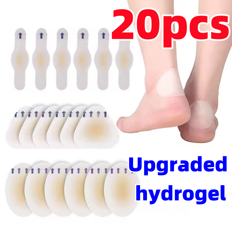 20Pcs Gel Heel Foam Protector Pads/Anti-blister Foot Sticker/Invisible ...