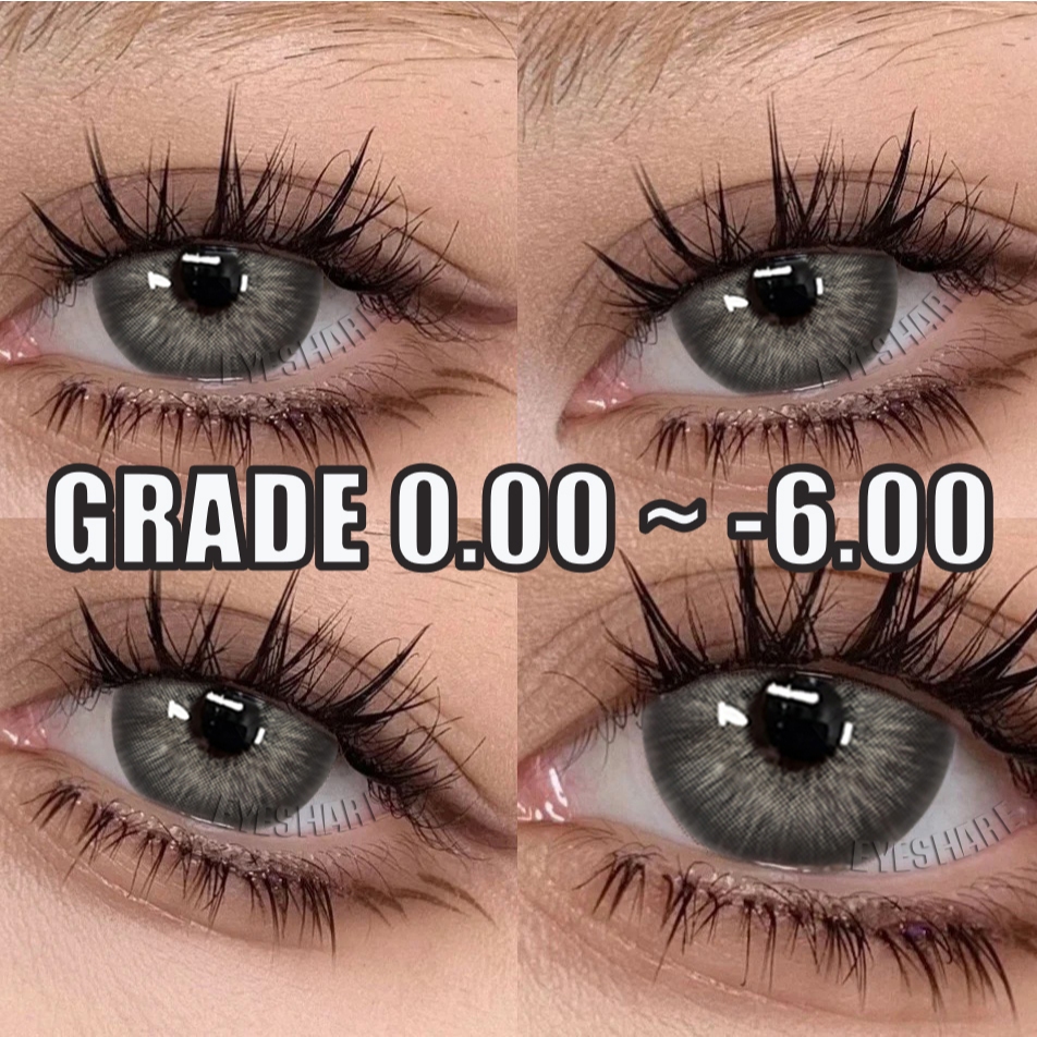 EYESHARE PATTAYA Gray/Black 2pcs Color Contact Lens With Grade 0.0 ~ -6 ...