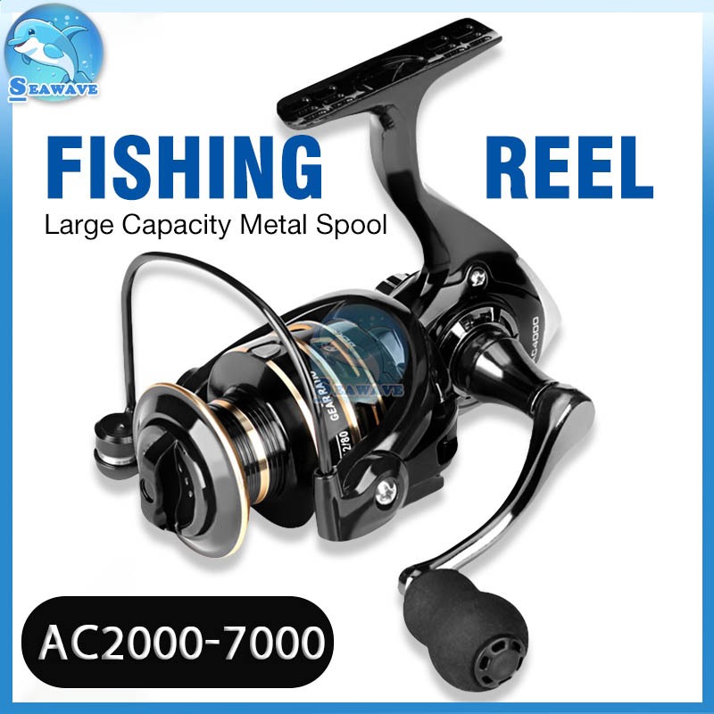 AC2000-AC7000 Fishing Reel Metal Bait Reel Fshing Rod Set Spinning Reel ...