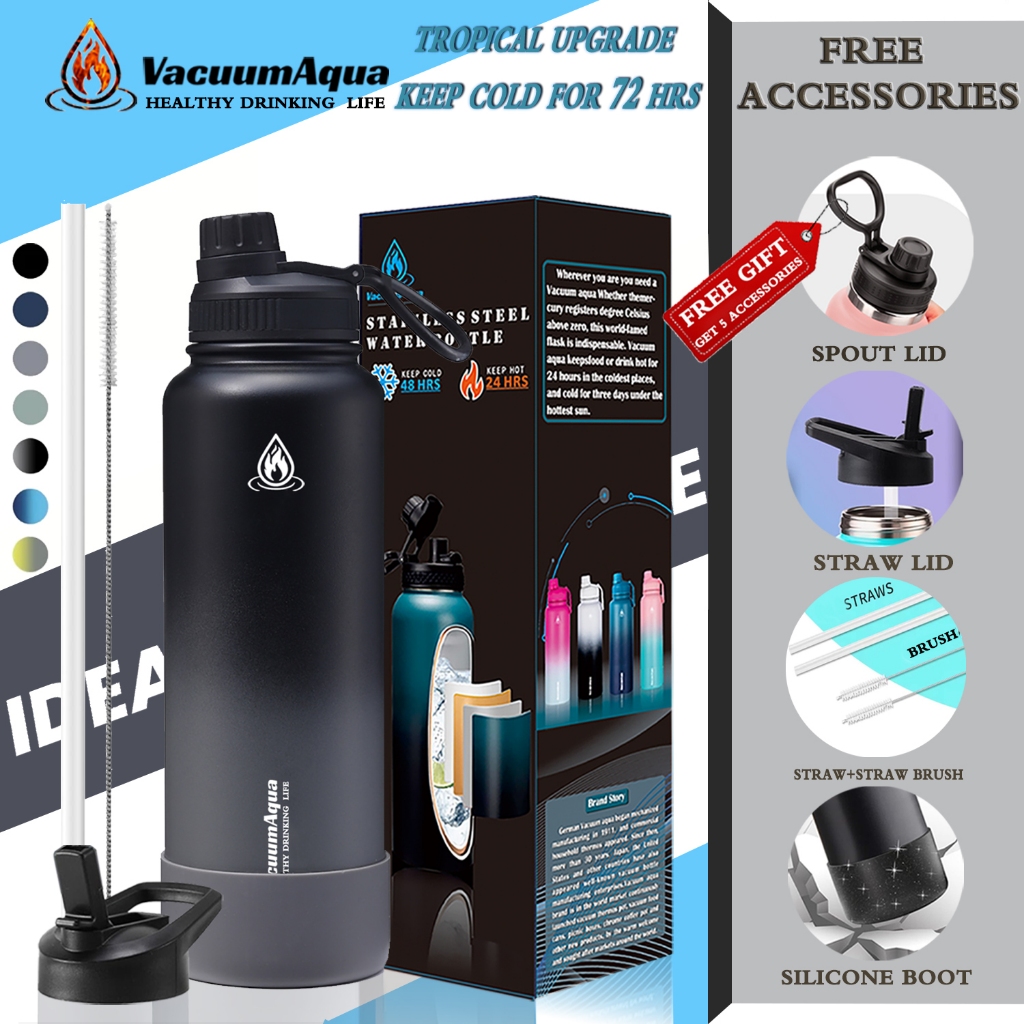 Vacuum Aqua Pro Tumbler Hot and Cold 72H Ice Leakproof Wide Mouth Flask ...
