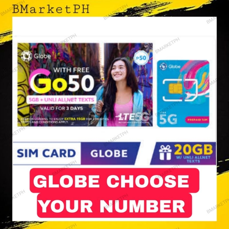 Globe Sim 5G CHOOSE NUMBER ( Fast Delivery ) | Shopee Philippines