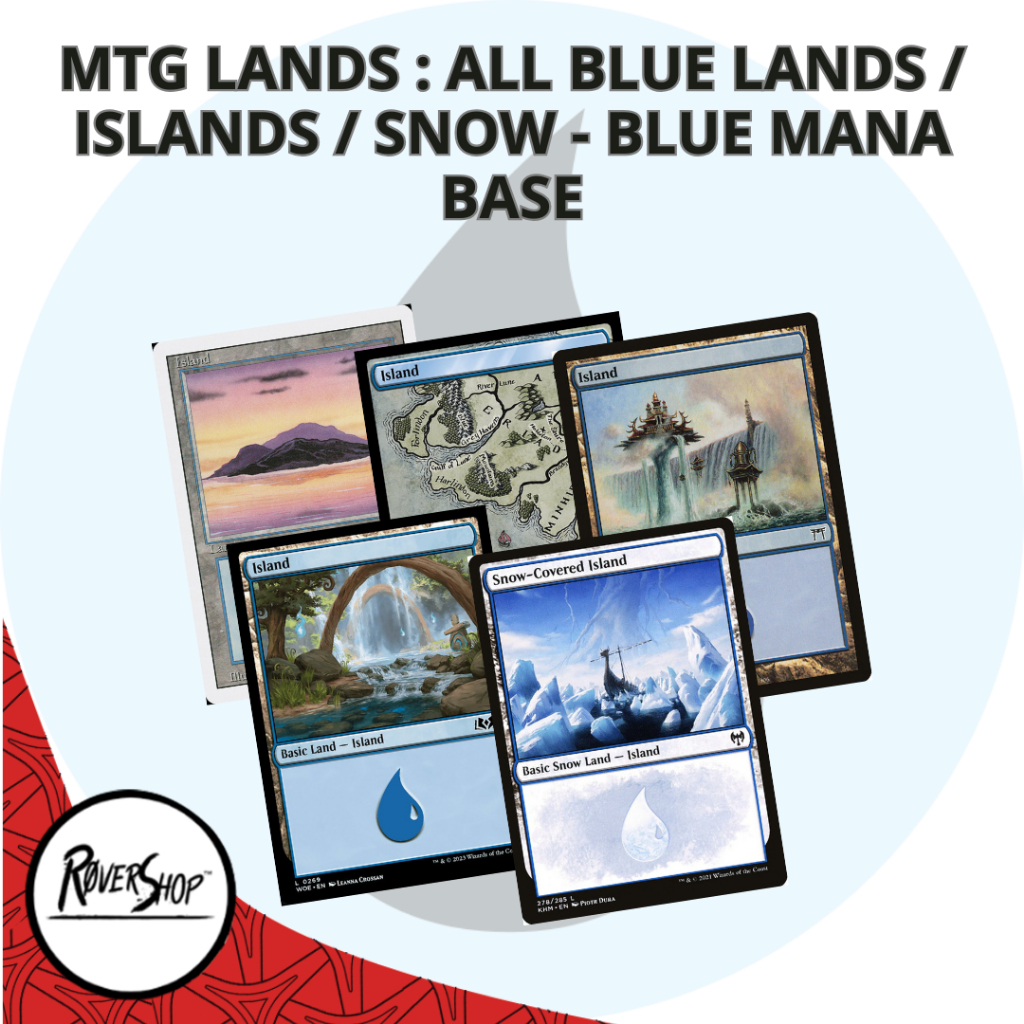 MTG Blue Lands – Island, Snow, Commander Deck Mana Base – Authentic ...