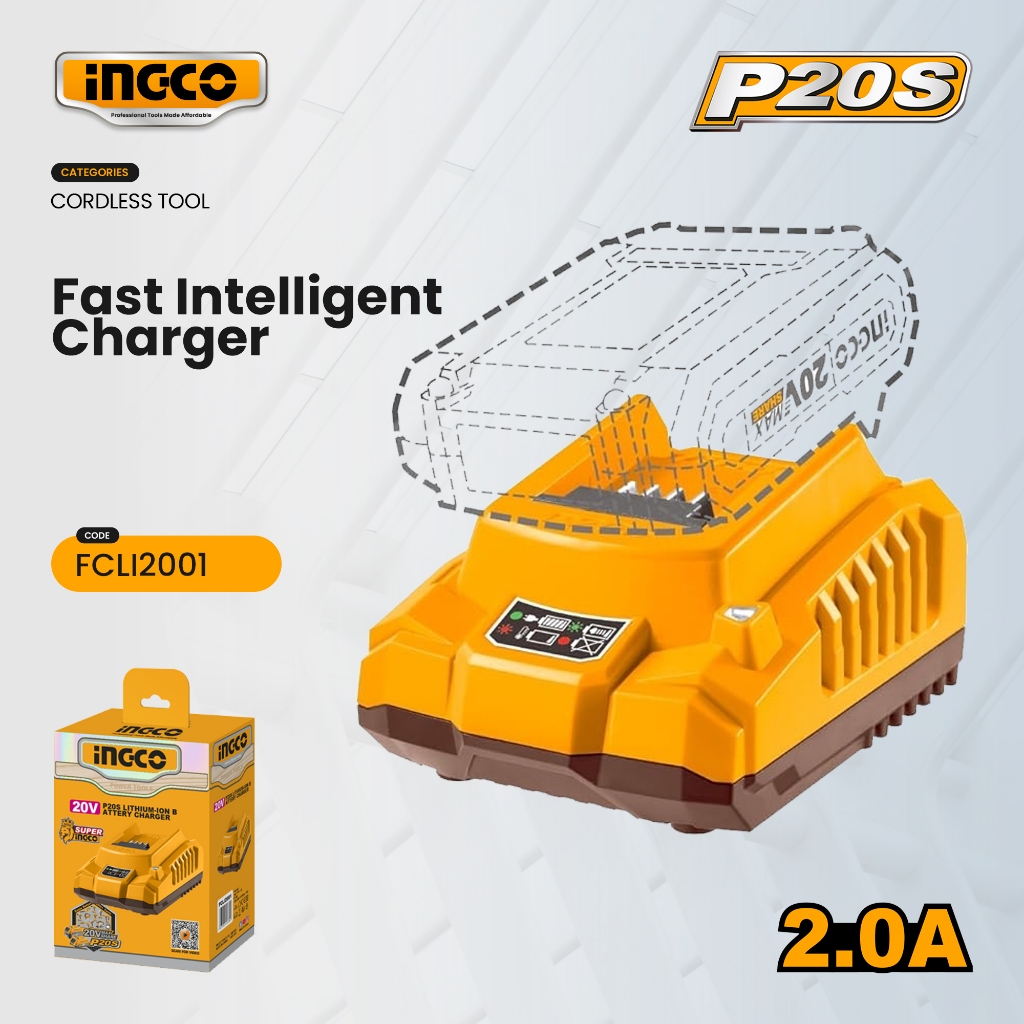 Ingco Li-Ion Cordless Aspirator Blower 20V P20s Unit Only Bare Tool ...