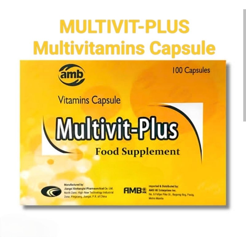MULTIVIT-PLUS Multivitamins Capsule (100's/box) | Shopee Philippines