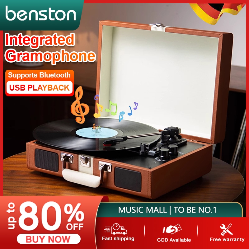 Portable Vinyl Player Turntable Music Player with Speaker Bluetooth ...