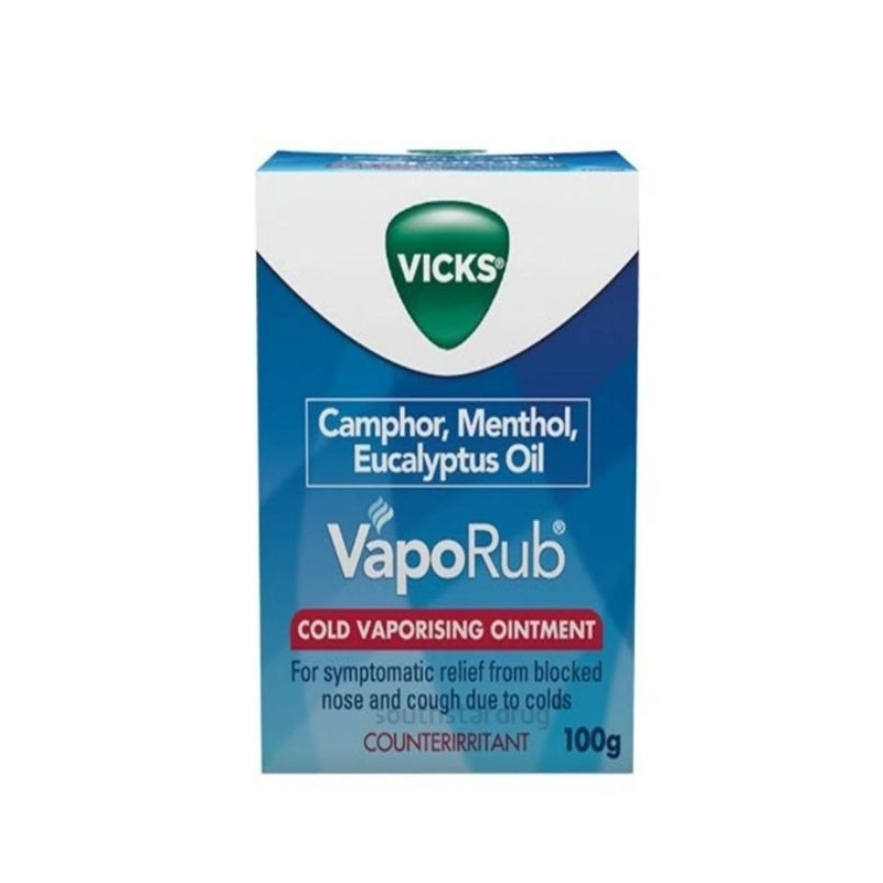 Vicks vaporub cold vaporising ointment 100g(Exp 09/2026) | Shopee ...