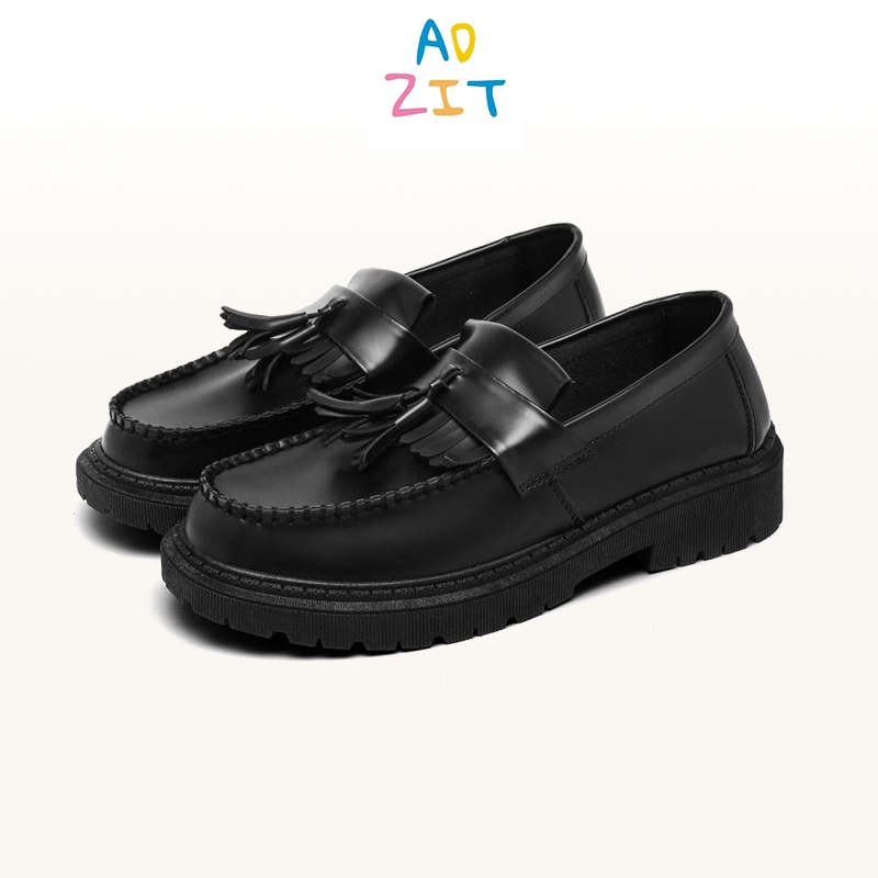 AD-ZiT Korean Casual Loafers For Men Fashion Leather Shoes#D168 ...