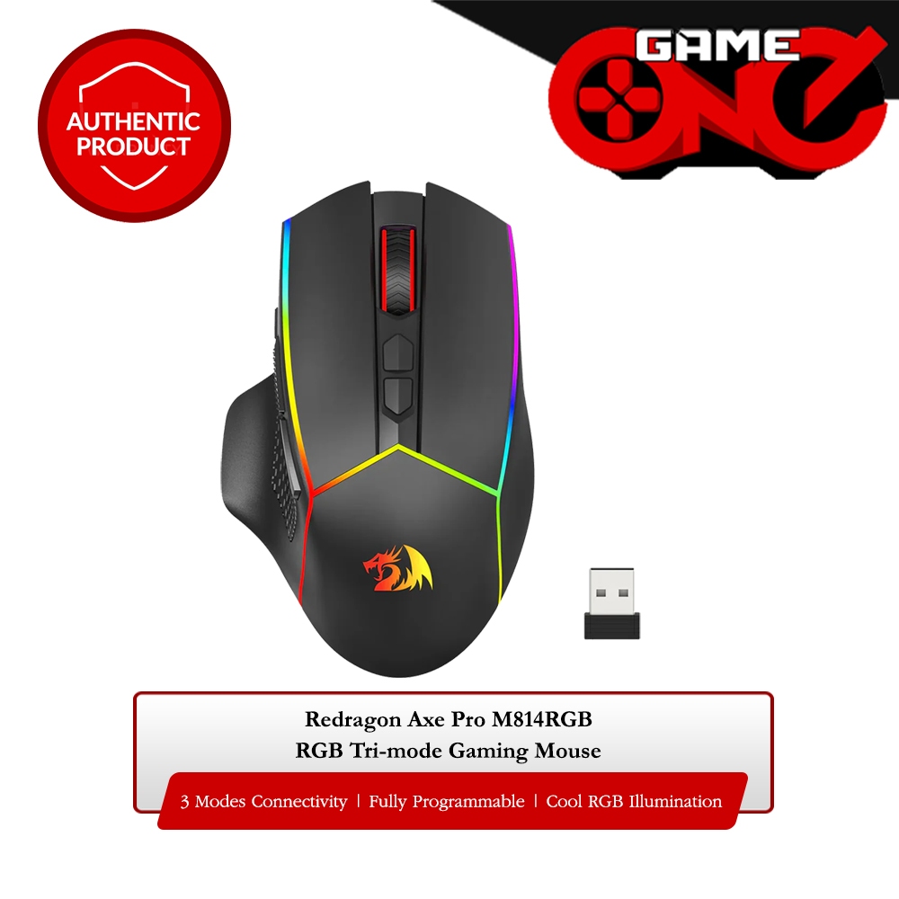 Redragon Axe Pro M814RGB RGB Tri-mode Wireless Gaming Mouse | Shopee ...