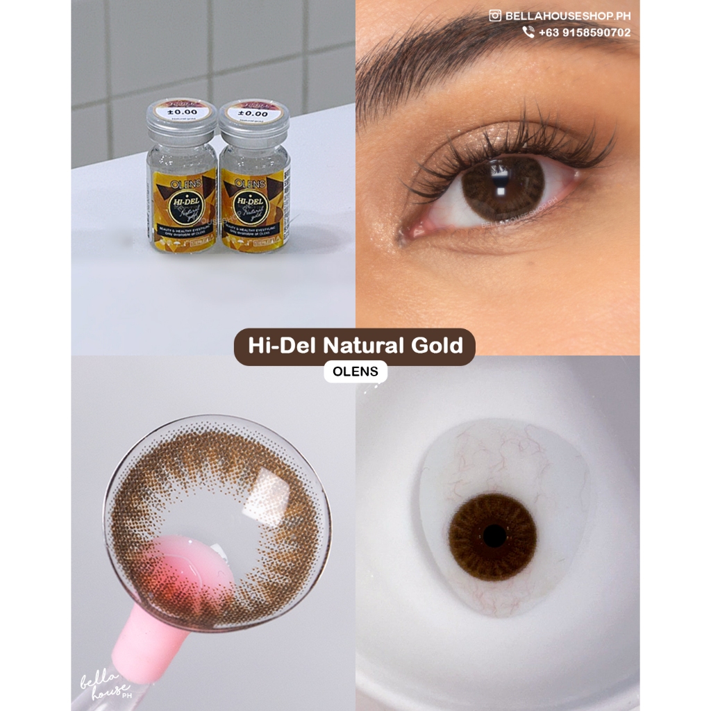 OLENS Hi-Del Natural Gold (Graded Natural Dark Brown Silicone Hydrogel ...