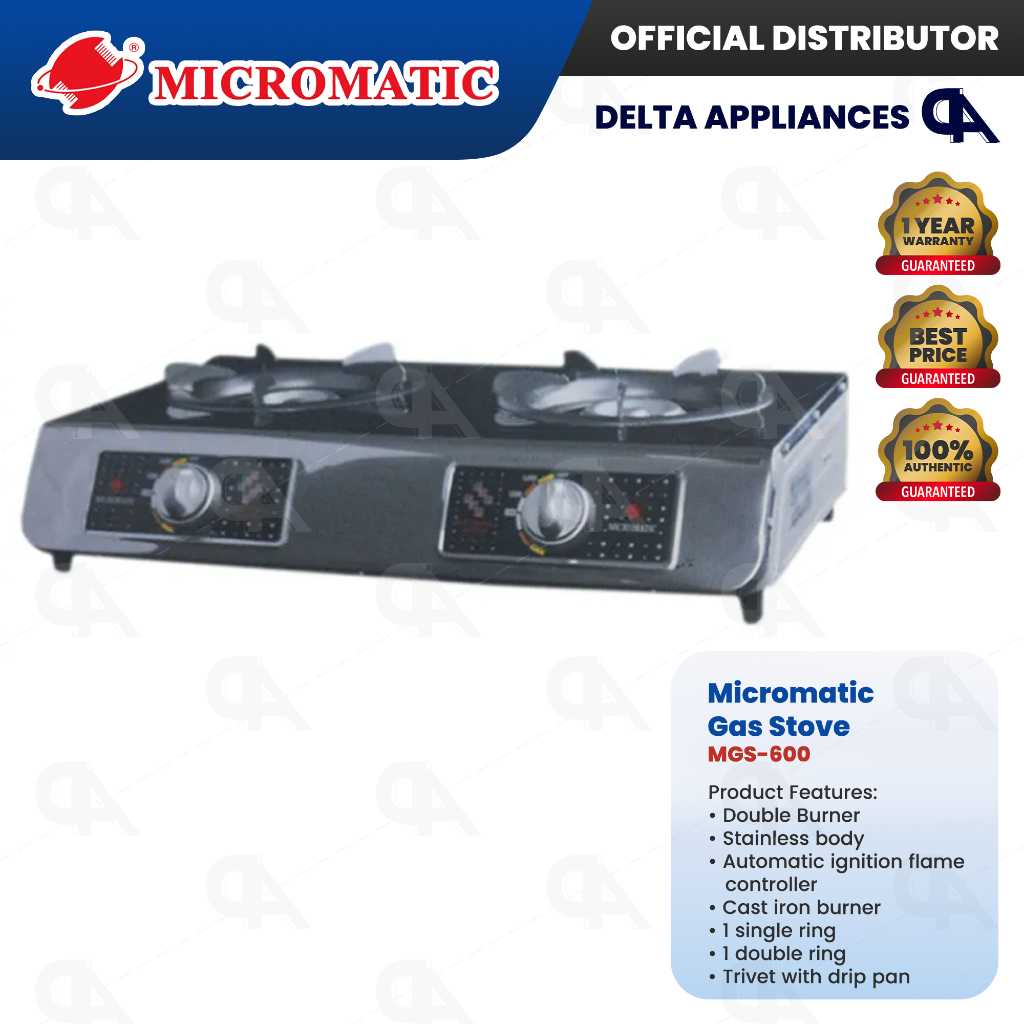 Micromatic Gas Stove Double Burner Stainless Original w/ 1 Year ...
