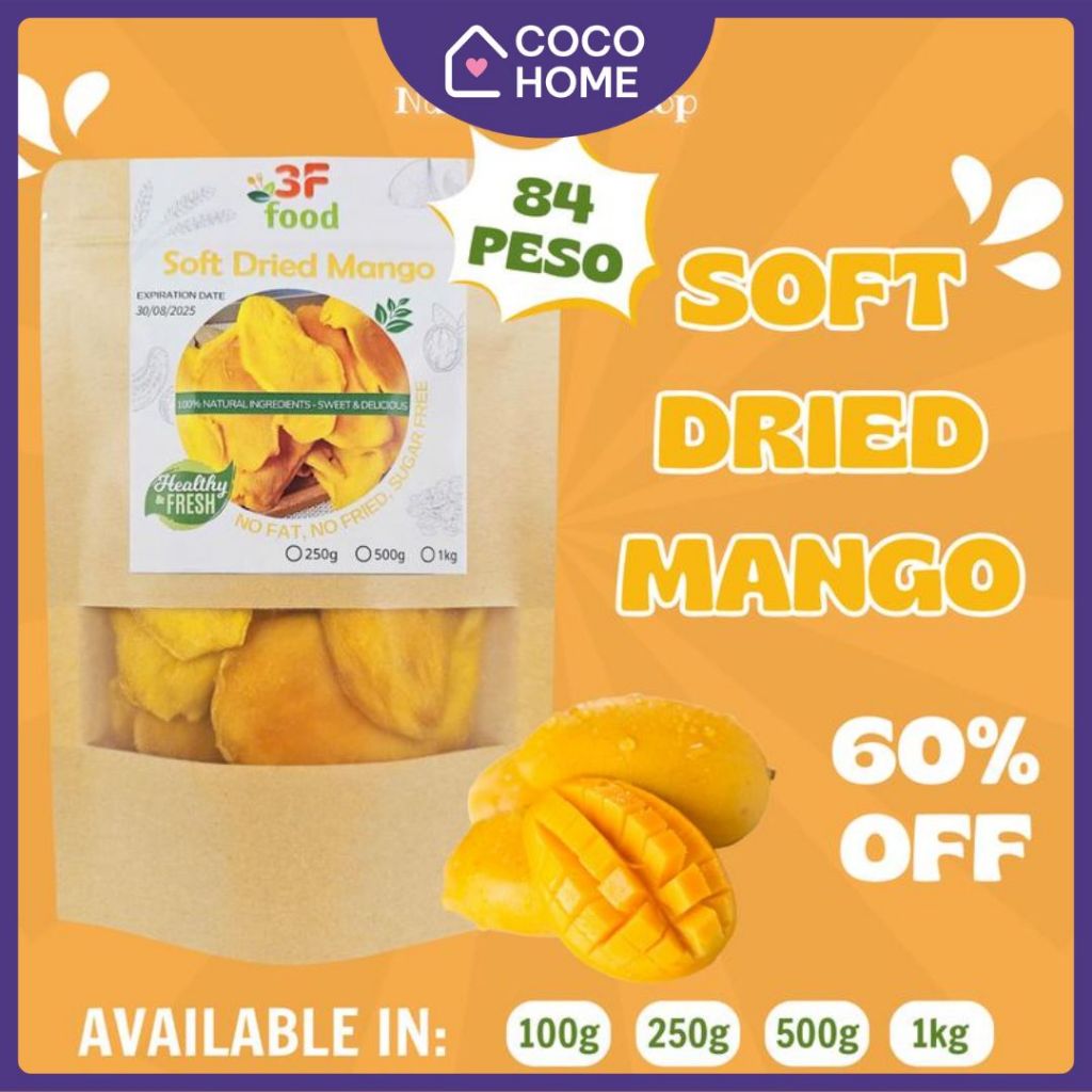 READY STOCK - 3F FOOD Dried Mangoes Fruit Snack original Dried Mango ...