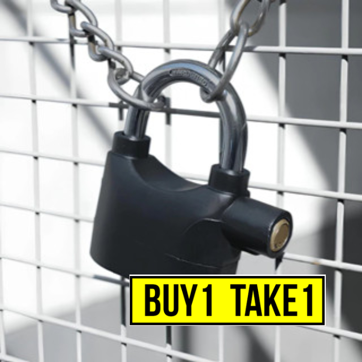 [Buy 1 Take 1] Padlock with Alarm Lock Heavy Duty | Shopee Philippines