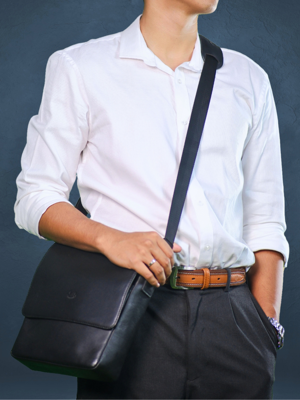 Mc Jim Cross/Sling Leather Bag | Shopee Philippines
