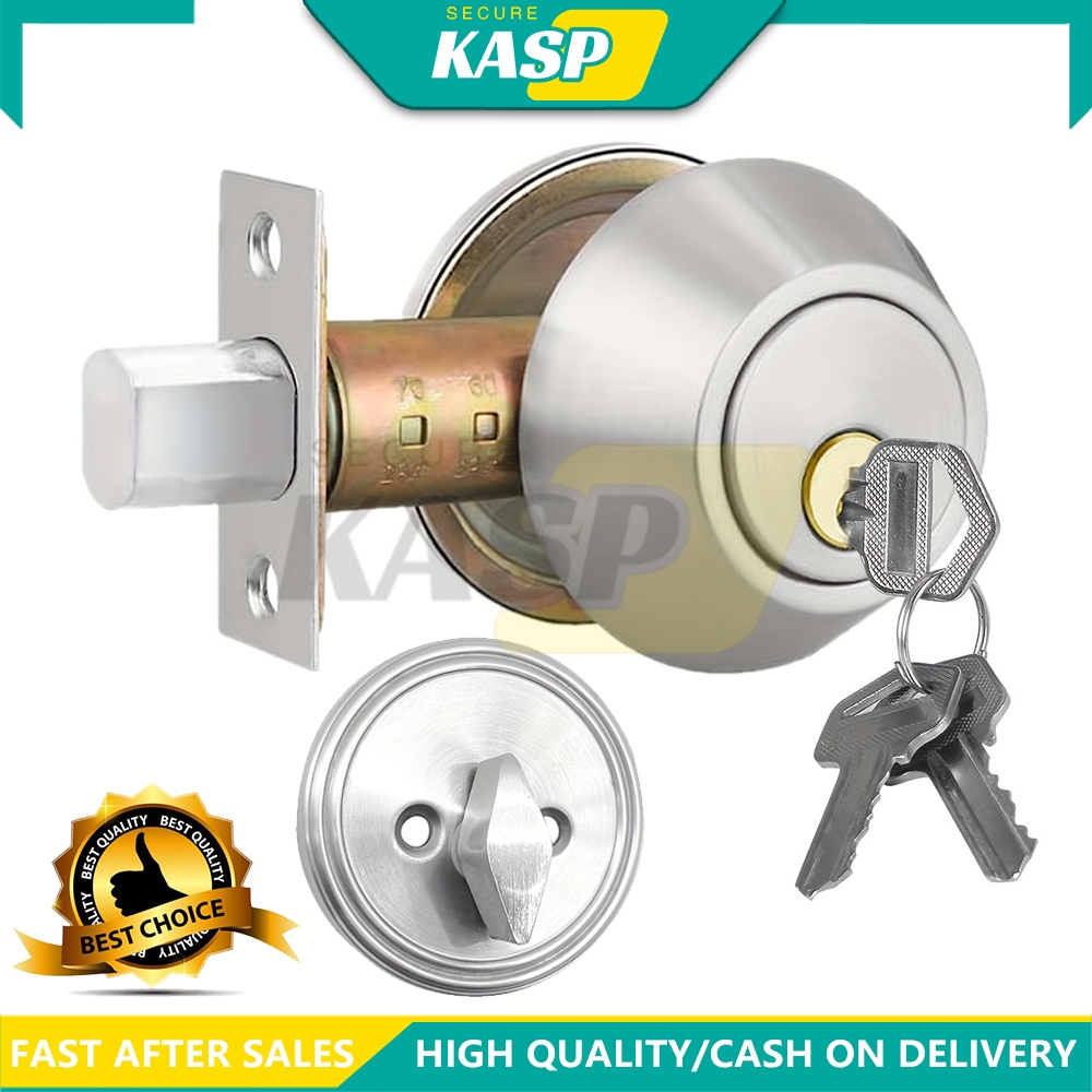 Stainless Single Or Double Deadbolt Door Lock Set Single Cylinder (With ...