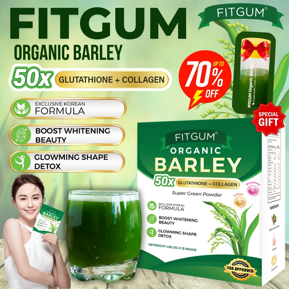 FITGUM Organic Barley Grass Powder Original Slimming Drink Healthy ...
