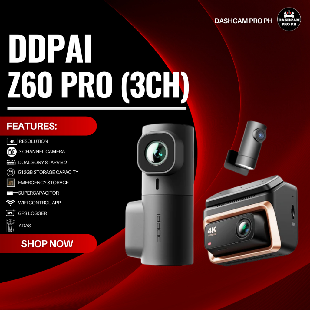 DDPAI Z60 PRO 3CH w/ 64GB+32GB SD CARD Sony Starvis 2 Supercapacitor ...