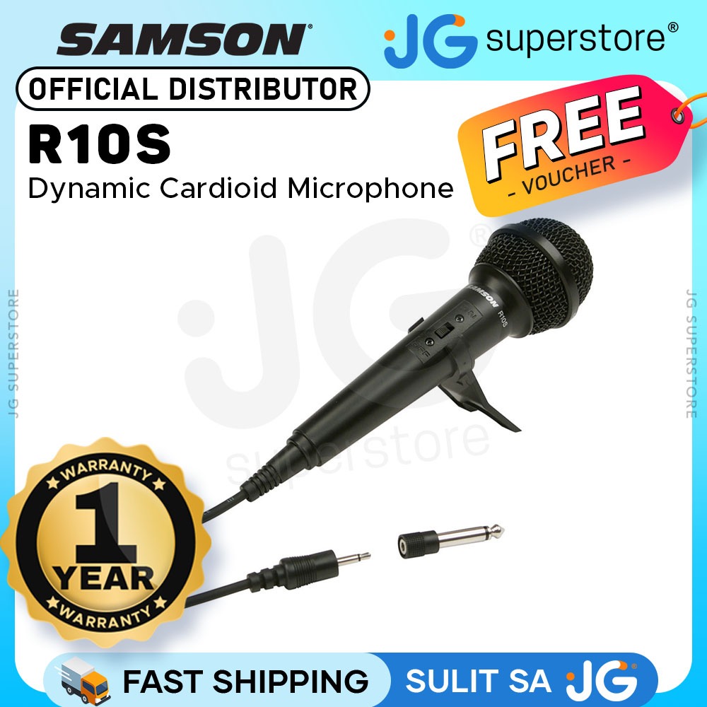 Samson R10S Dynamic Cardioid Handheld Microphone w/ On/Off Switch High ...