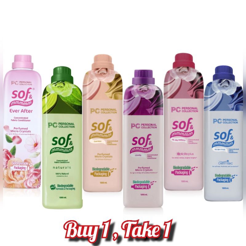 BUY 1, TAKE 1 PC Sof Eternity Fabric Conditioner 1000ml - Evermore, All ...