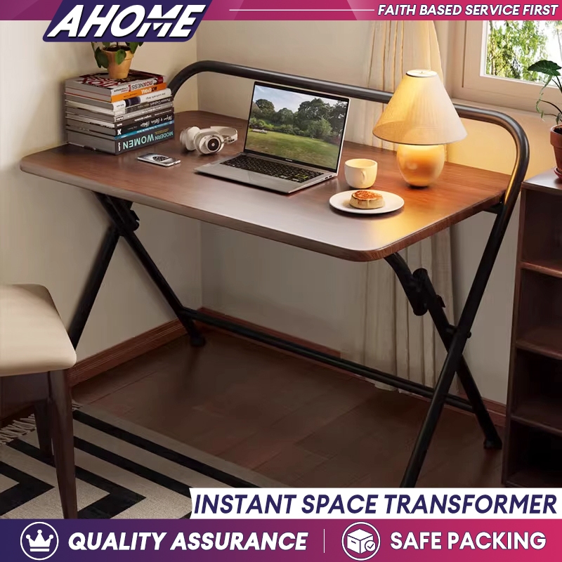 【Foldable】Student study table With Shelf Portable Computer Table Study ...
