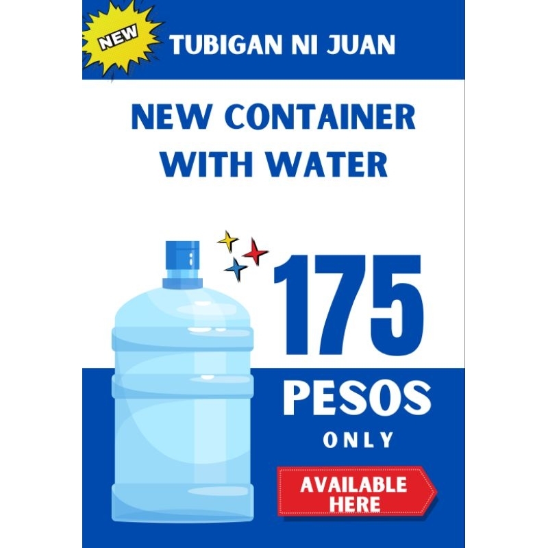 Water Refilling Station New Container Signage | Shopee Philippines