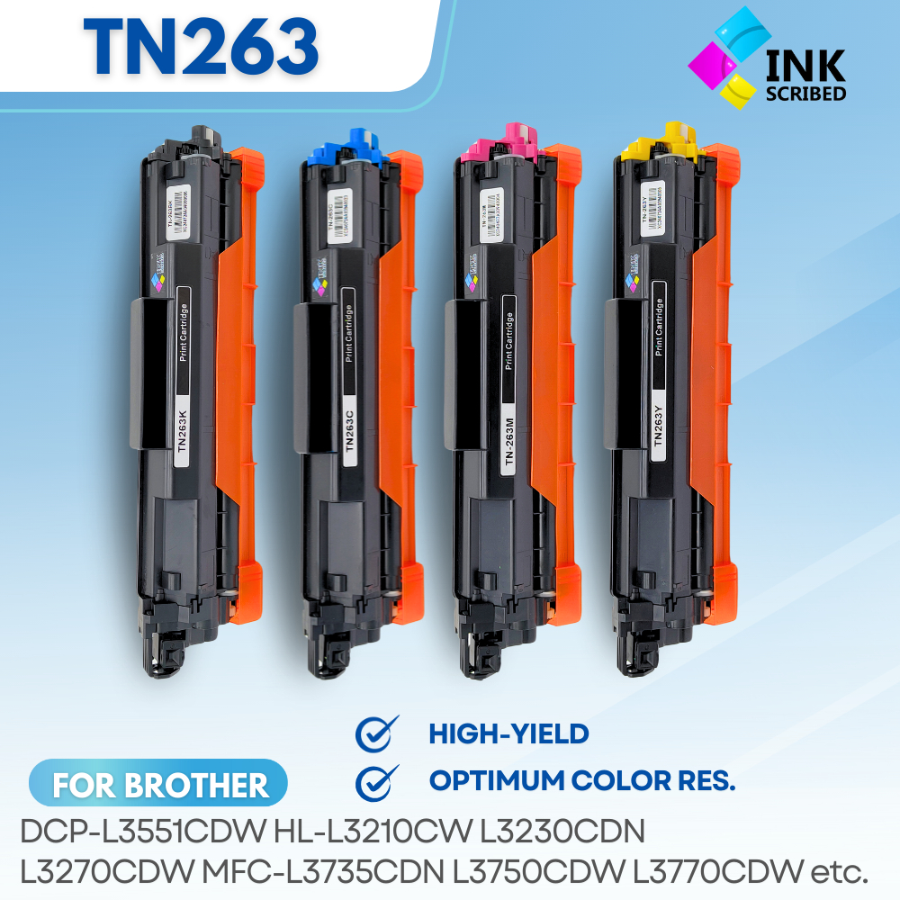 INKSCRIBED TN263 TN-263 Compatible Toner Cartridge for Brother HL ...