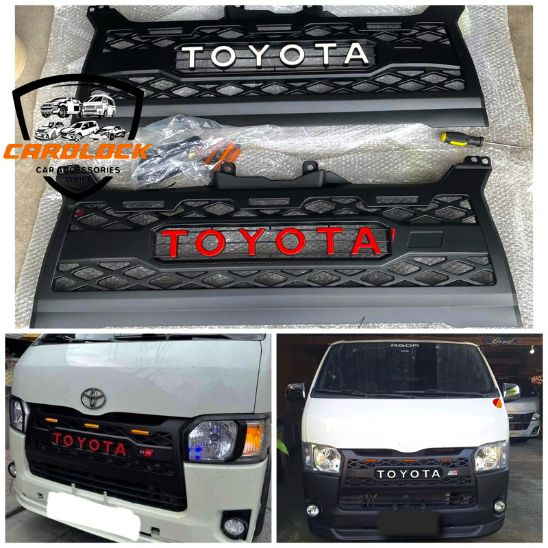 Toyota Hiace Commuter Decontent 2014 - 2025 GR Grill with Light ...