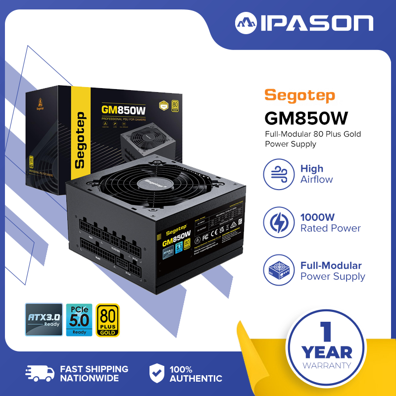 Segotep GM850W Full Modular 80 Plus Gold Power Supply (ATX 3.0, PCIe 5.0 Ready) | Shopee Philippines
