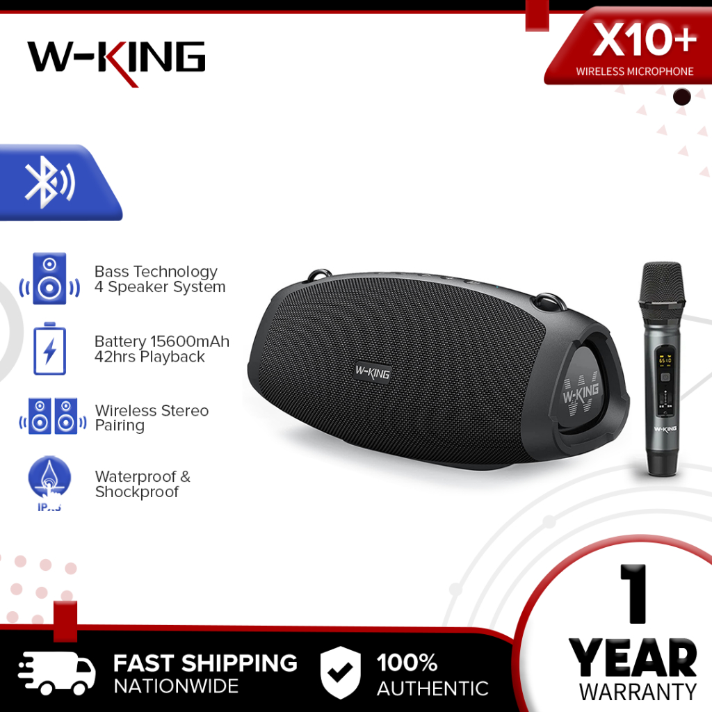 W-KING X10 Portable Loud Bluetooth Speakers with Subwoofer 70W Portable ...