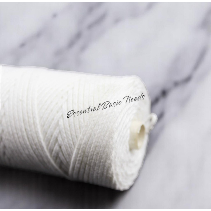 Braided Candle Wick Spool, Cotton & Paper Interwoven Core, Candle Wicks ...