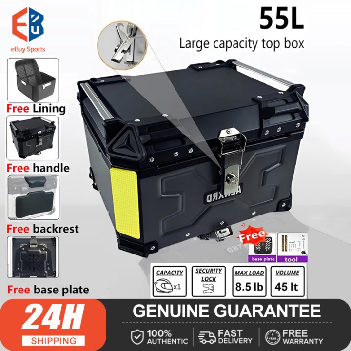 Alloy Motorcycle Top Box Motorcycle Box Anti Scratch Series With Base ...