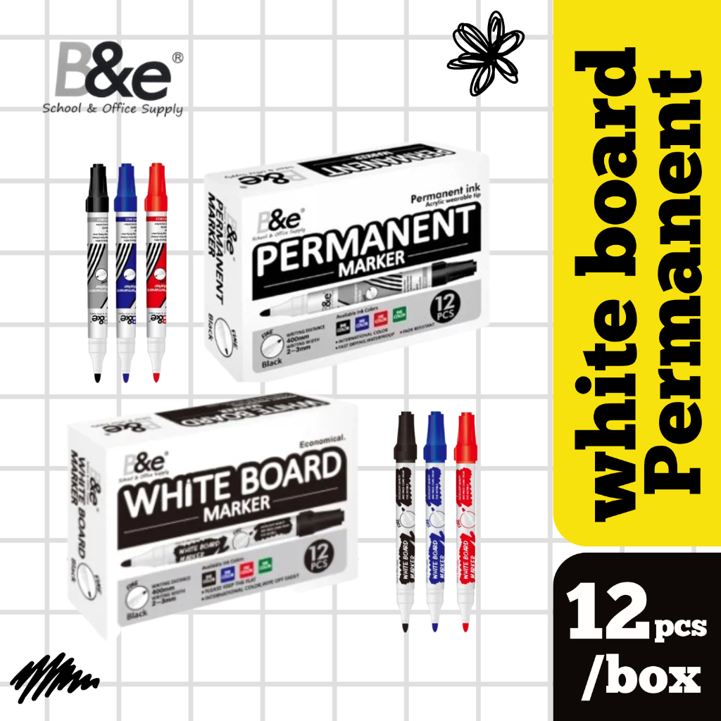 Waterproof Whiteboard & Permanent Fine Marker Pentel Pen Sold Per box ...