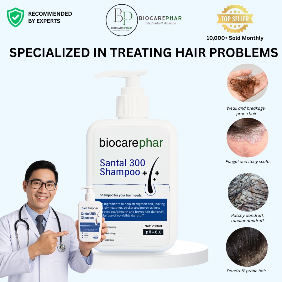Biocare Santal 300 Herbal Shampoo (200ml) – A hair growth-stimulating ...