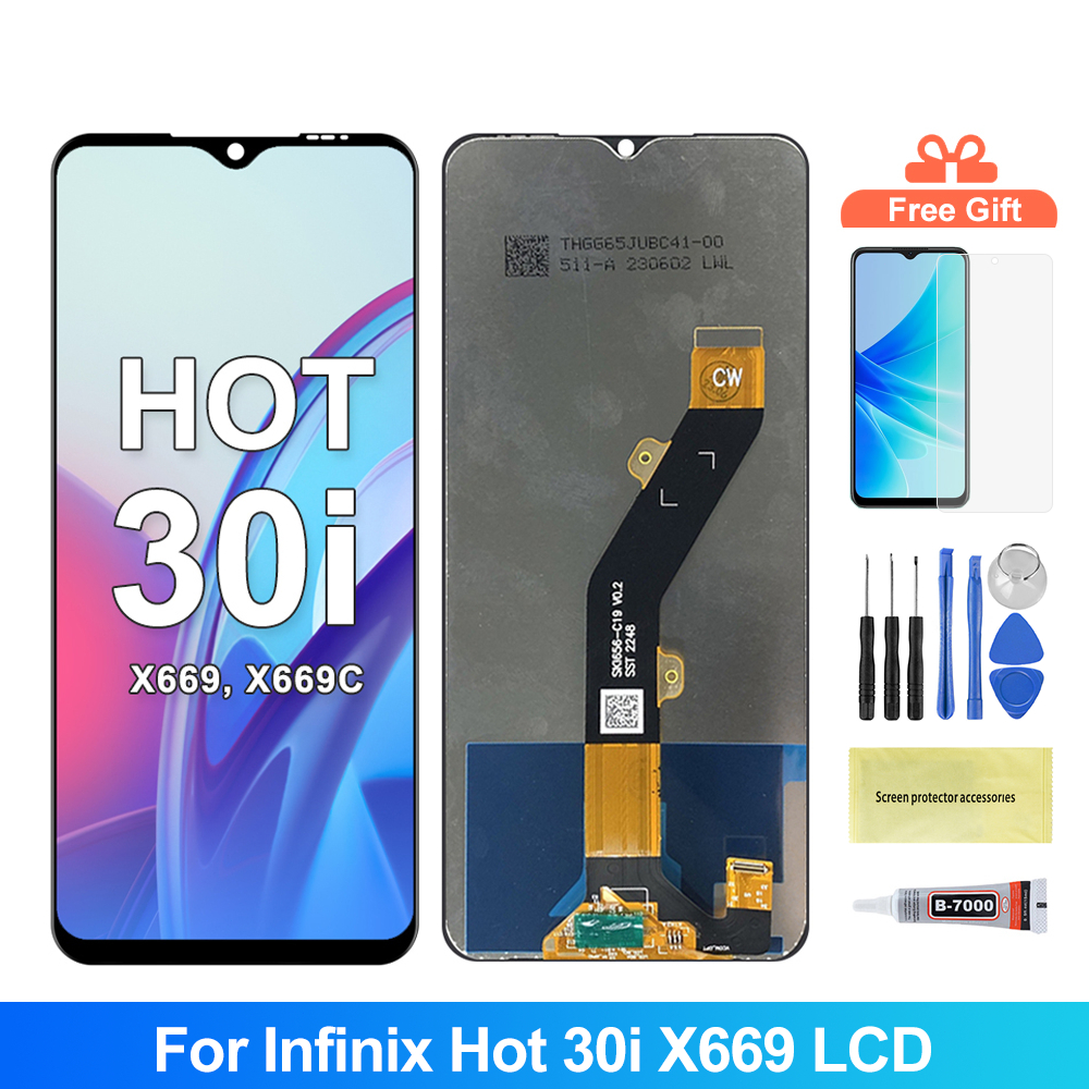 6.56" Screen LCD For Infinix Hot 30i NFC X669 Screen LCD Display Touch ...