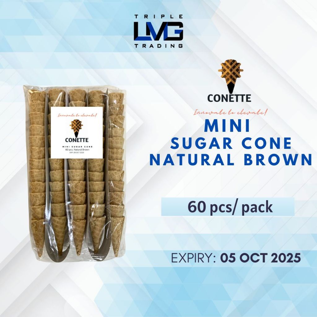 Mini Sugar Cone (CONE TIP) Conette - Natural Brown | Two Tone | Black ...
